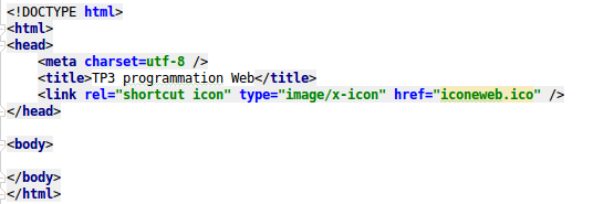 exemple de code HTML